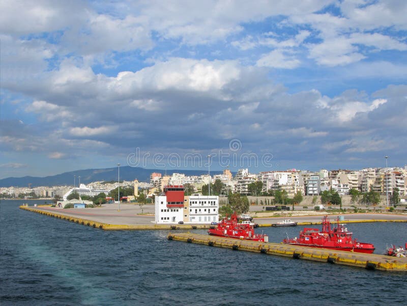 Port Piraeus stock image. Image of harbor, coastline - 51746247