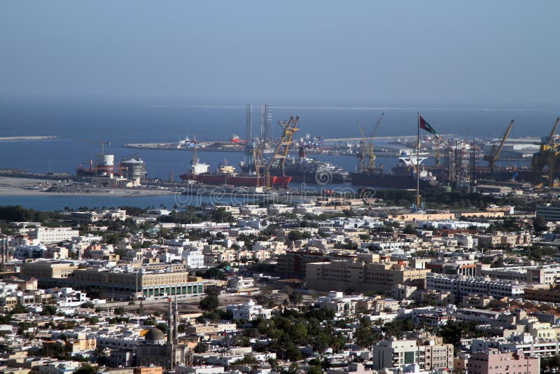 Port Rashid in Dubai, UAE editorial photo. Image of united - 195657156