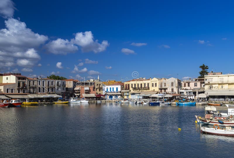 Port of Rethymno, Crete editorial stock photo. Image of port - 76847793