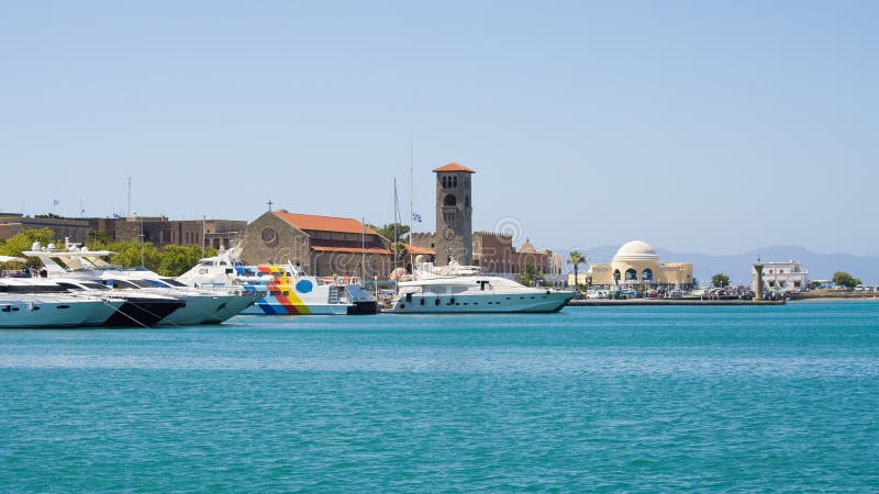 Port of Rhodes, Greece stock photo. Image of rhodes, cruise - 84209226