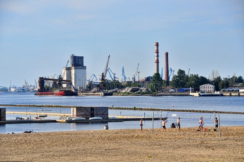 Port of Riga editorial photography. Image of history - 41788527