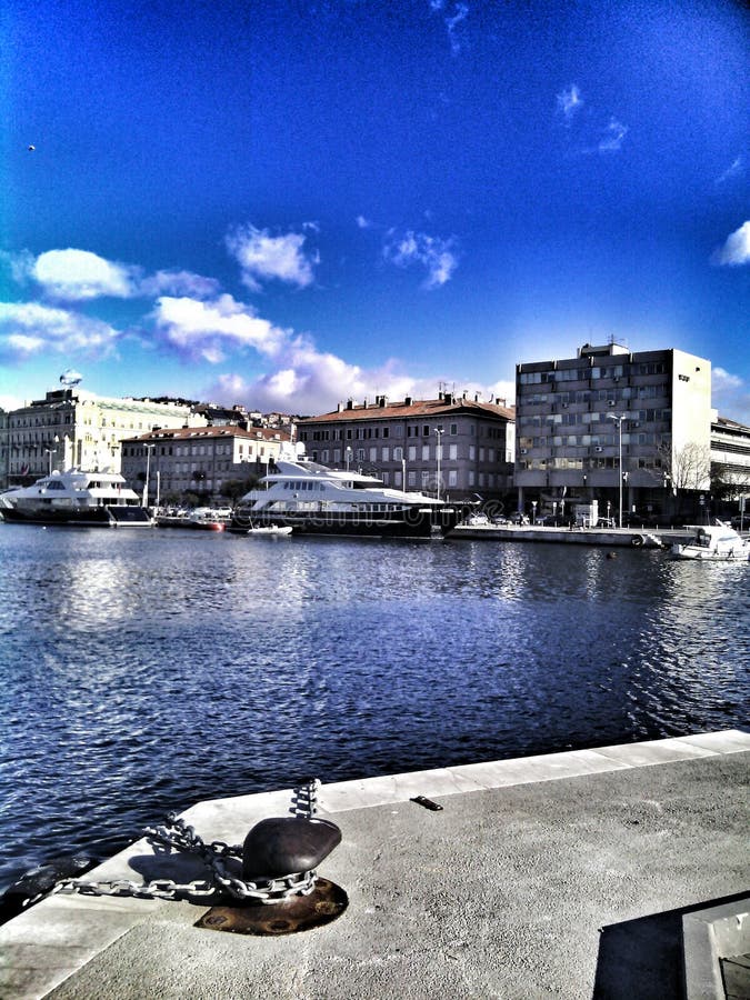 Port in Rijeka stock image. Image of mare, rijeka, port - 42836759