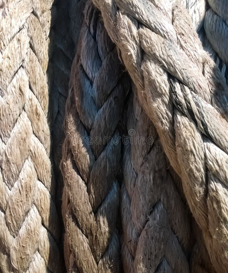 Port Rope. Mooring Rope. Rope for Fastening Ships and Cargo Stock Photo ...