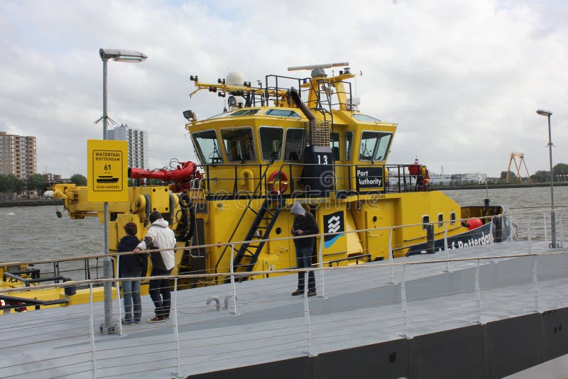 Port of Rotterdam Tug Boat on River Maas Editorial Photography - Image ...