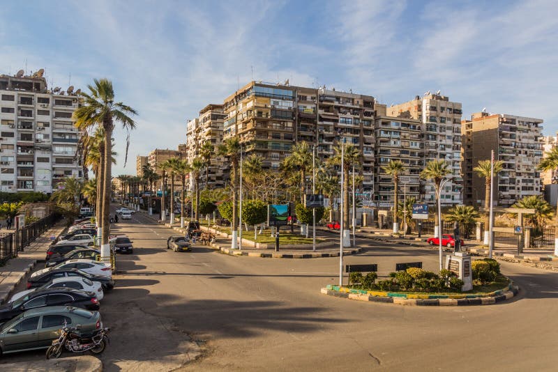 PORT SAID, EGYPT - FEBRUARY 3, 2019: View of Port Said Streets, Egy ...