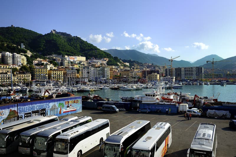 Ships In The Port Of Salerno Editorial Photo - Image of commercial ...