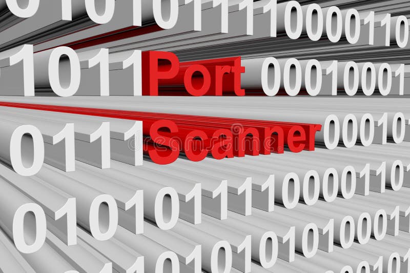Port scanner stock illustration. Illustration of binary - 88886530