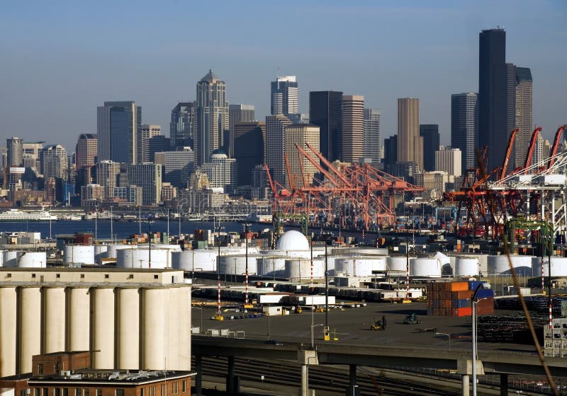 Port of Seattle stock image. Image of ship, port, harbor - 3716529