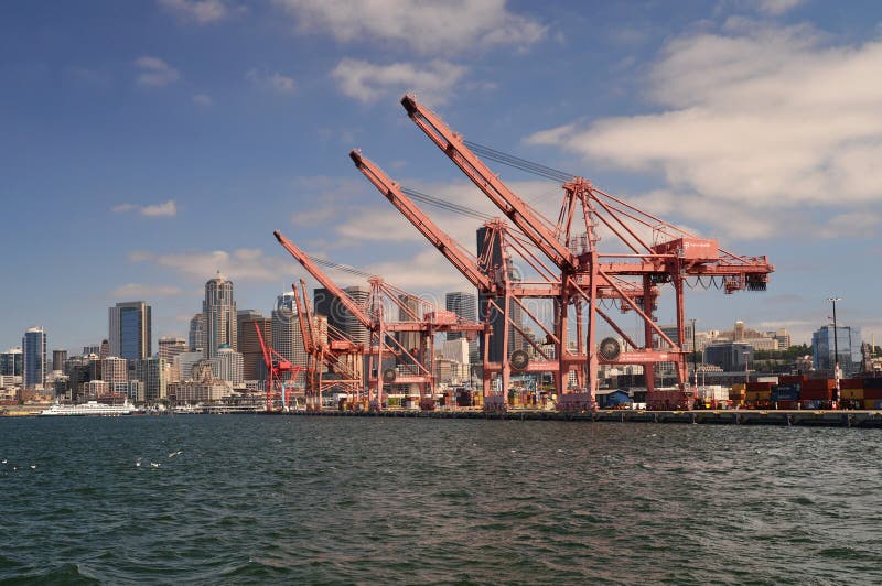 Seattle Port traffic editorial stock photo. Image of elliott - 50722868