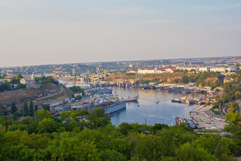 The Port of Sevastopol. Crimea Stock Image - Image of dockyard, armed ...