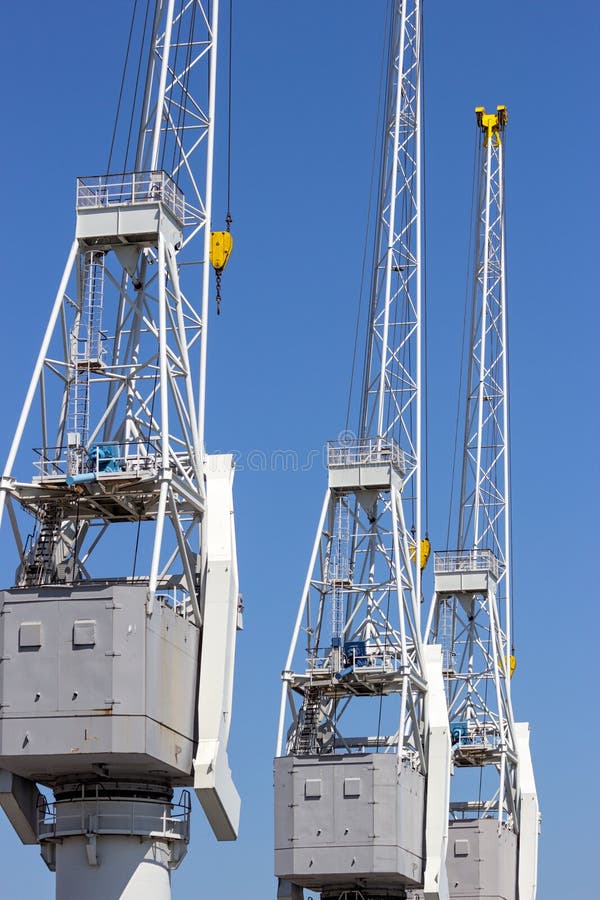 Cargo cranes stock image. Image of equipment, dock, harbor - 6113059