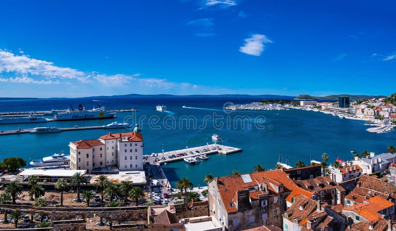 Port of Split, Croatia stock photo. Image of architectural - 181246574