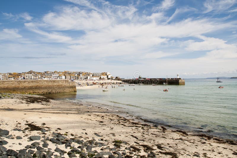 Port St. Ives, Cornwall, UK Stock Image - Image of attraction, ship ...