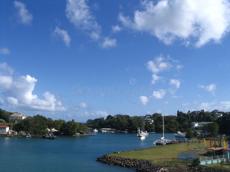 Port in St. Lucia stock photo. Image of islands, caribbean - 865354