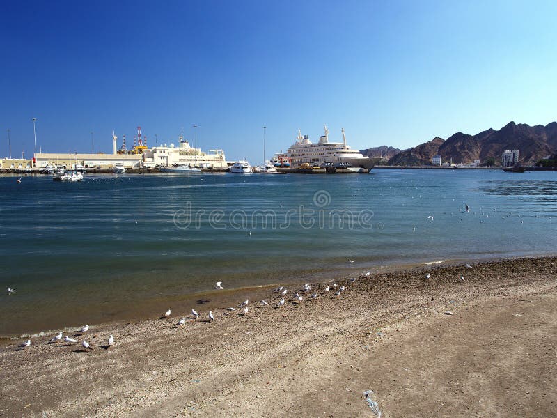 Port Sultan Qaboos stock photo. Image of seascape, ship - 69819674