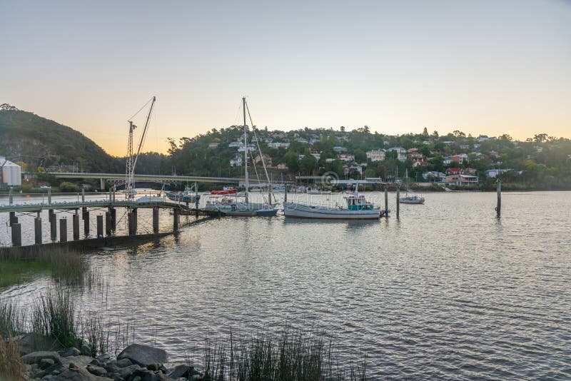 Port at Tamar River in Launceston, Australia Editorial Image - Image of ...