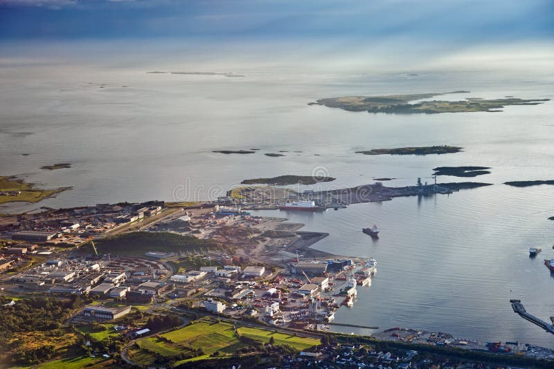 Port Tananger Seen from Above Stock Photo - Image of europe, hill: 20471788