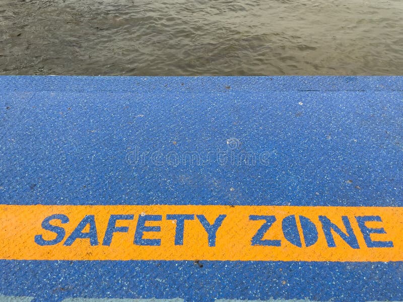 A Message Informing the Boundaries of the Safe Area. Stock Image ...