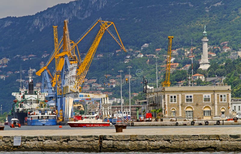 Port of Trieste Italy editorial photo. Image of italy - 329604336