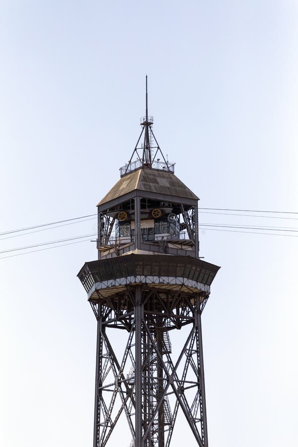 Port Vell Aerial Tramway stock photo. Image of spain - 154480972