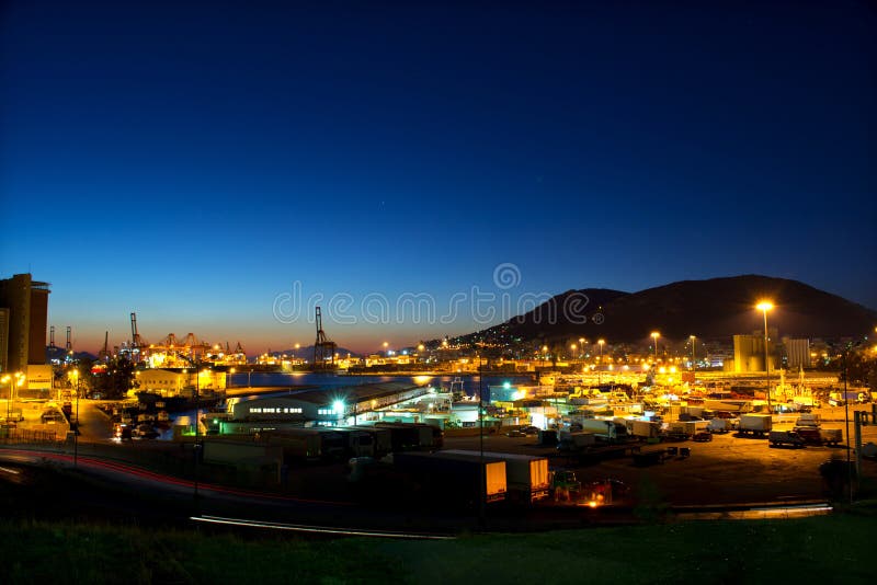 Port stock image. Image of europe, boat, lights, finance - 34693313