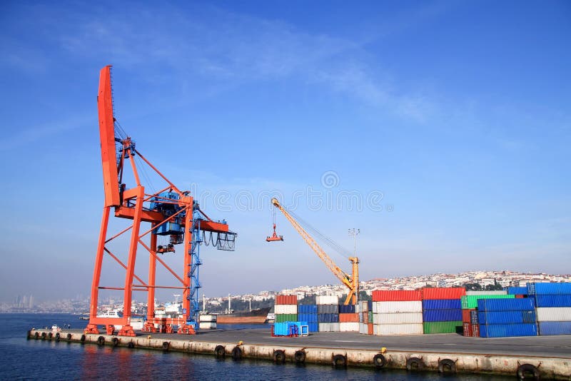 Port warehouse stock image. Image of bulk, maritime, discharge - 17432659