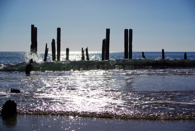 Port Willunga Glittering Sea & Wave Stock Photo - Image of attraction ...