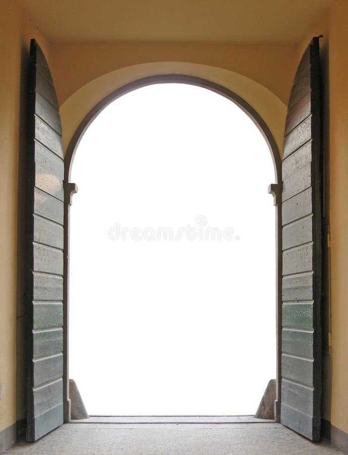 Porta aberta foto de stock. Imagem de pureza, simetria - 4444012