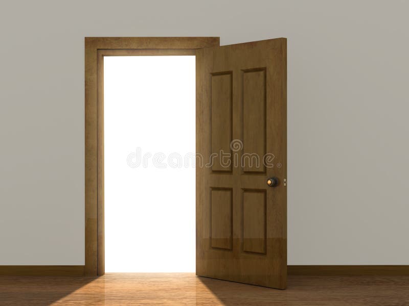 Porte aperte 3d multiple illustrazione di stock. Illustrazione di ...