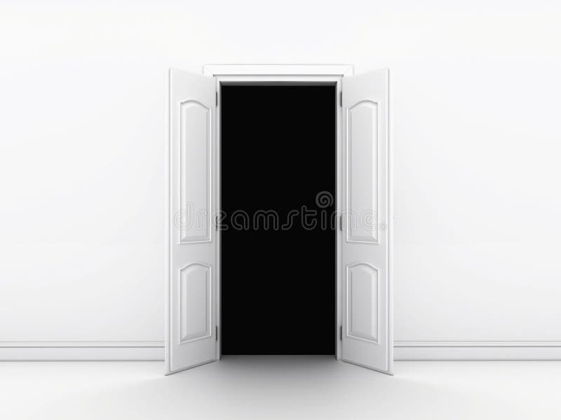 Porta Aperta in Quanto Terribile Da Andare Illustrazione di Stock ...