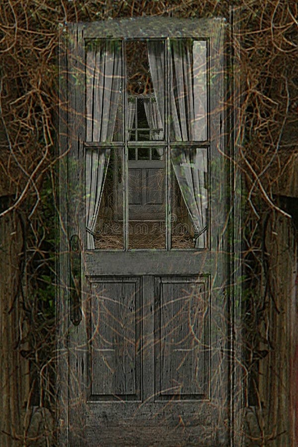 Porta Assustadora Entra Em Risco Foto de Stock - Imagem de perigo ...
