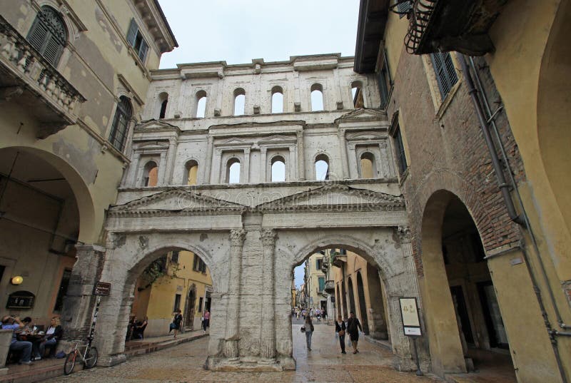 Porta Borsari in Verona, Italy Editorial Photo - Image of verona ...