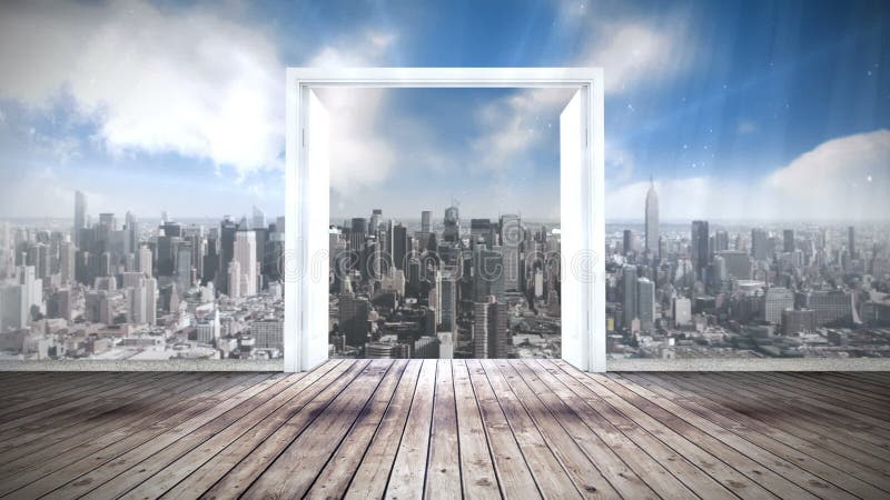 Porta Che Si Apre Al Cielo Ed All'oceano Stock Footage - Video di copia ...