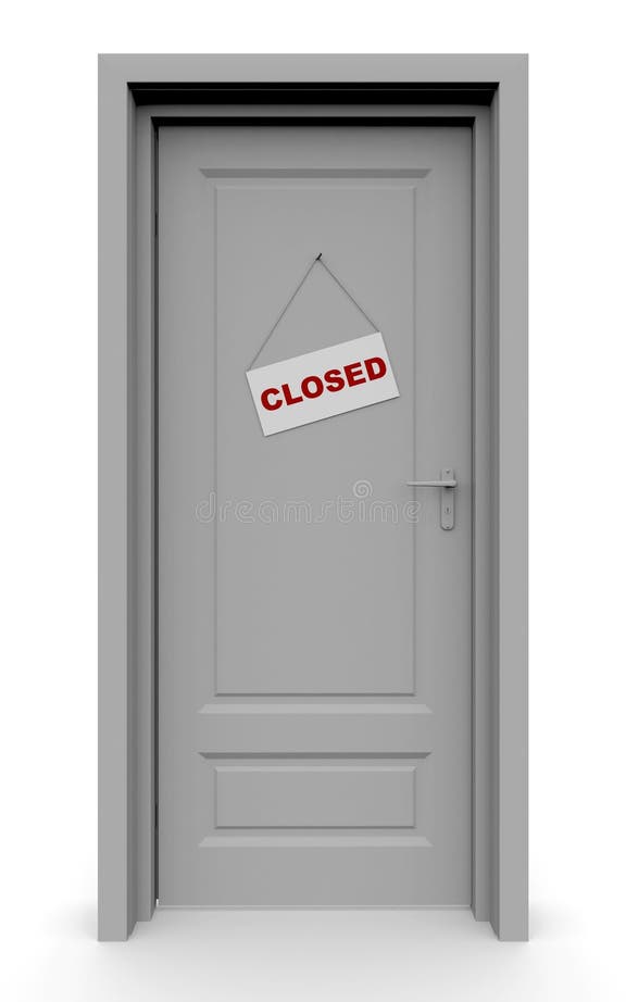 A porta chiusa illustrazione di stock. Illustrazione di domestico - 2988336