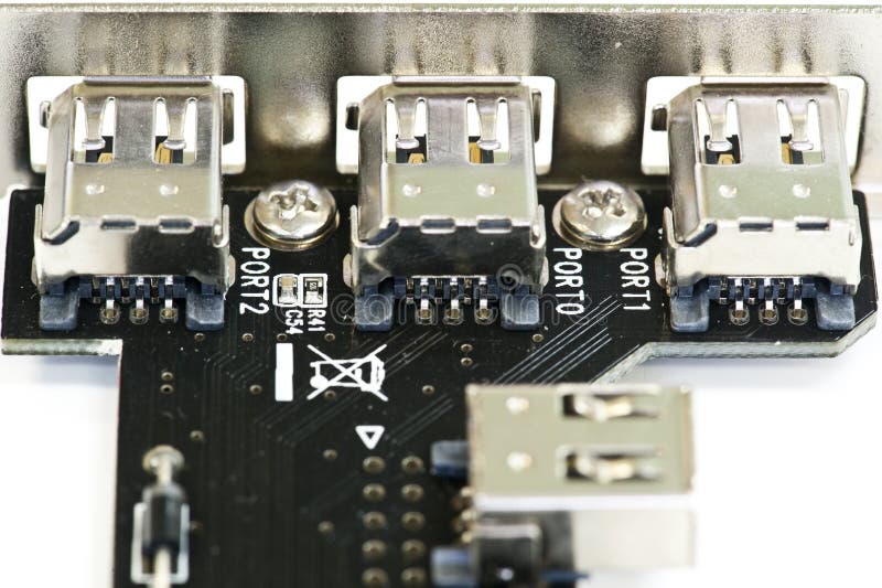 Porta Del Collegamento Di Firewire Fotografia Stock - Immagine di ...