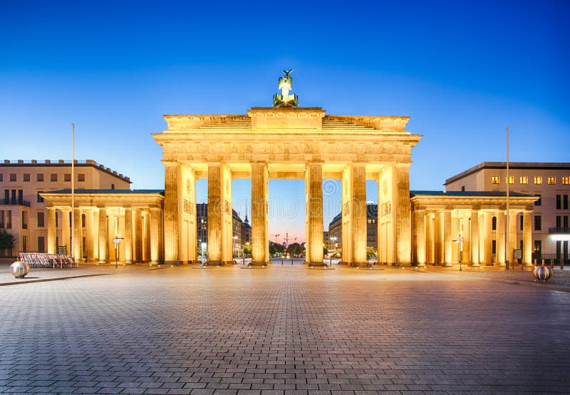 Porta Di Brandeburgo Di Berlino, Tedesca Fotografia Stock - Immagine di ...