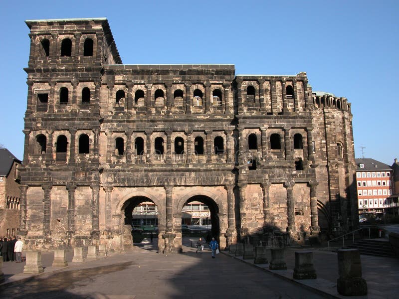 The Porta Nigra stock image. Image of history, building - 1120125