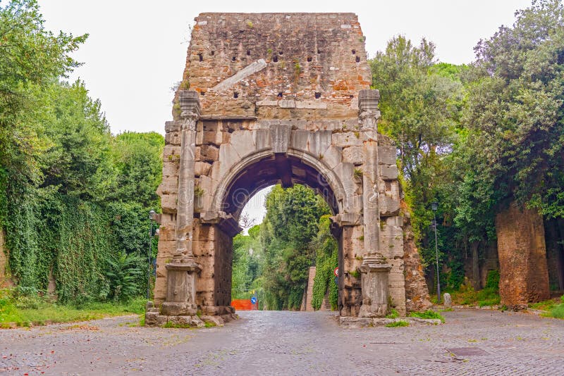 Porta San Sebastiano En Roma Imagen de archivo - Imagen de famoso ...