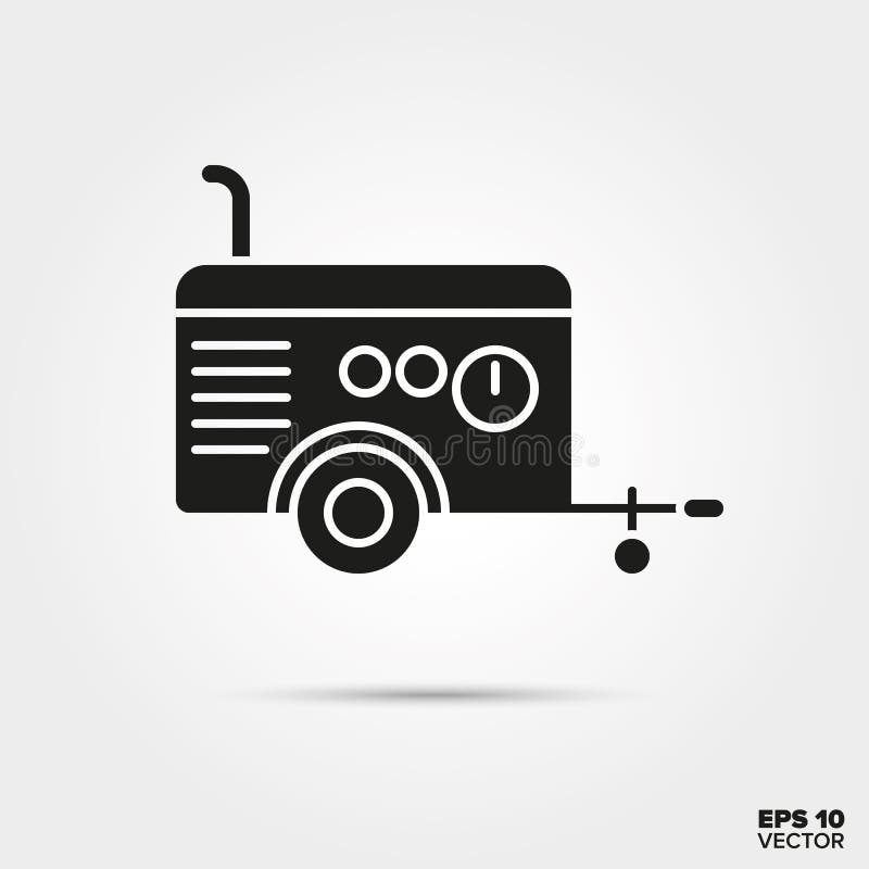 Portable Air Compressor Vector Icon Stock Vector - Illustration of ...
