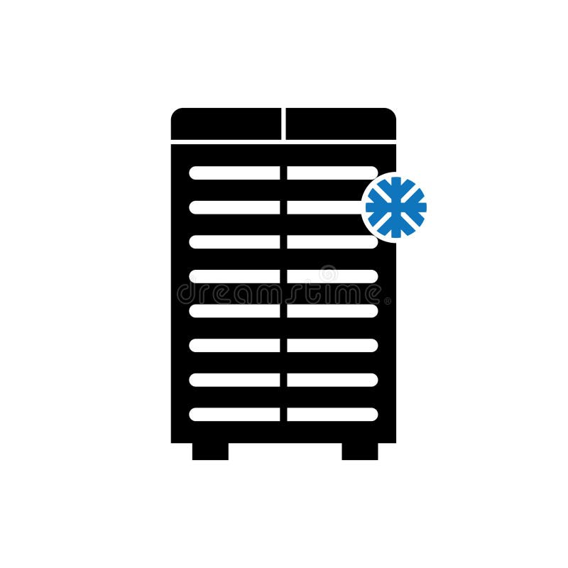 Portable Air Conditioner Icon Stock Vector - Illustration of office ...