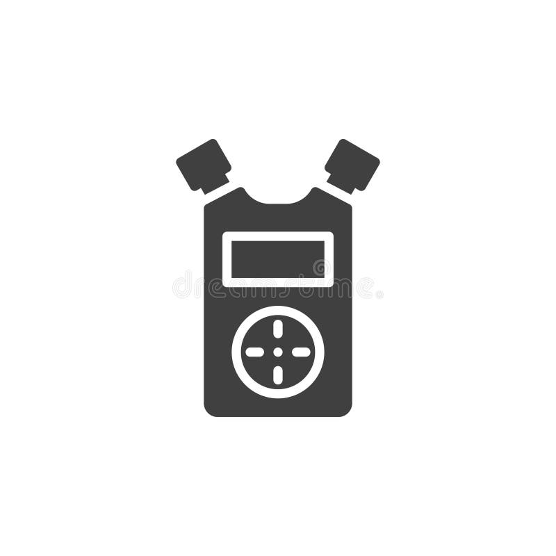 Portable Audio Recorder with a Microphone Vector Icon Stock Vector ...