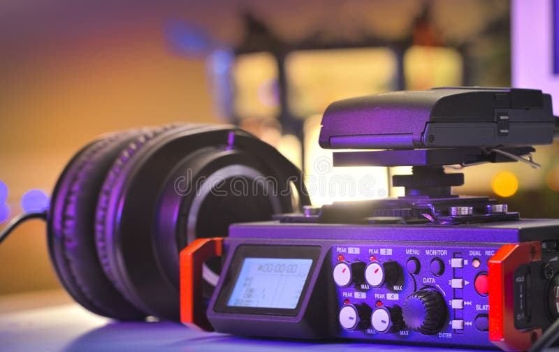 Audio Recording Solution for Filmmakers. Linear PCM Recorder Stock ...