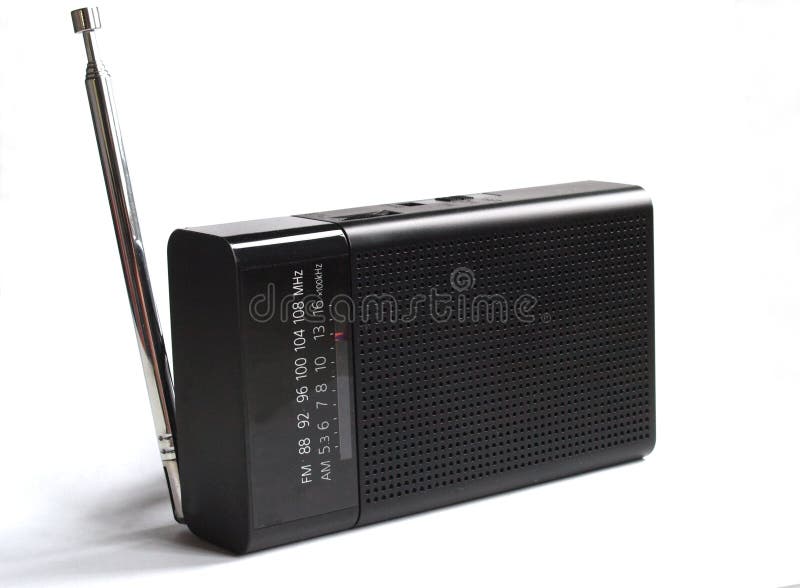 Black Ham Radio Isolated on White Stock Photo - Image of amateur, call ...