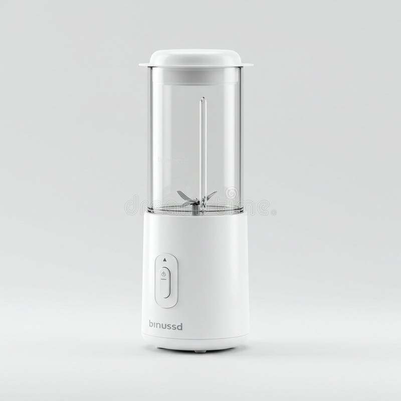 Portable Blender with a Sleek, Minimalist Design Featuring a White ...