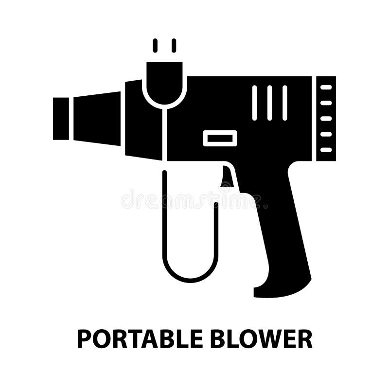 Portable Blower Line Icon, Outline Symbol, Vector Illustration, Concept ...