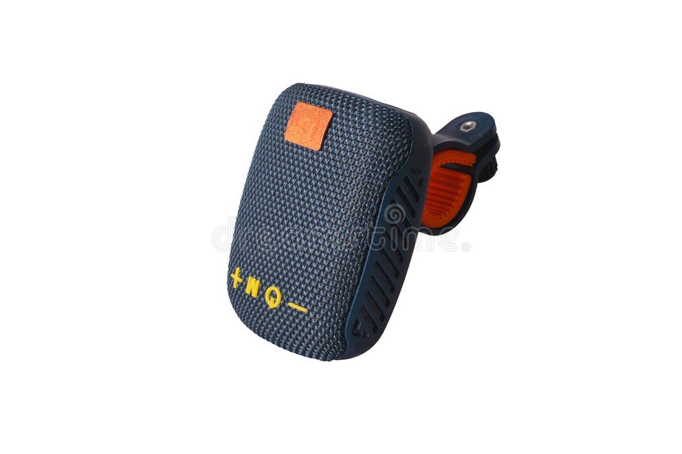 Portable Bluetooth Bicycle Speaker with Handlebar Mount on a White ...