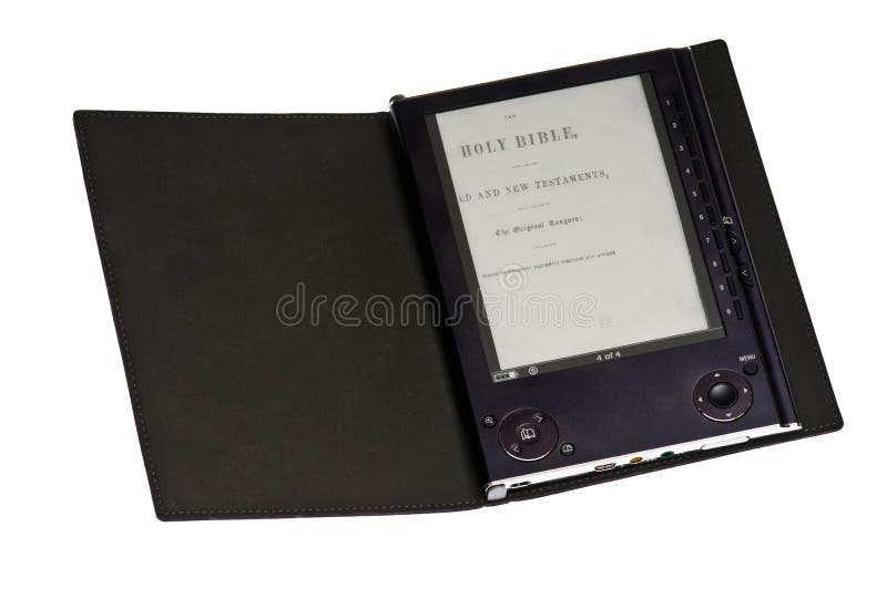 Portable book reader stock photo. Image of detail, reading - 7526494