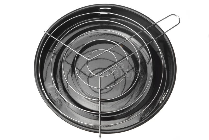 Portable Camping Barbecue Grill Top View Isolated Stock Photo - Image ...