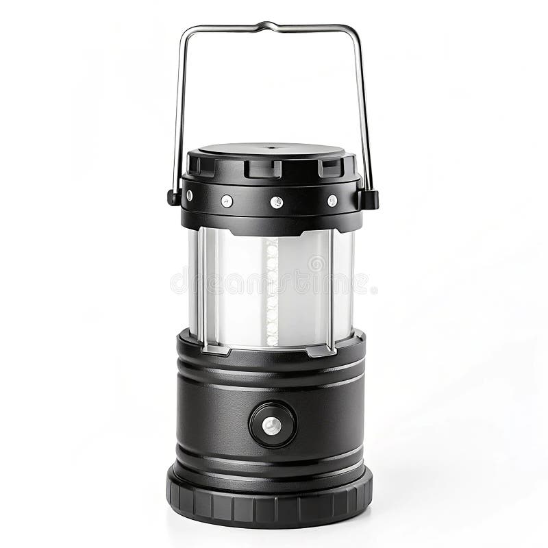 Portable Camping LED Lantern with Handle Stock Illustration ...