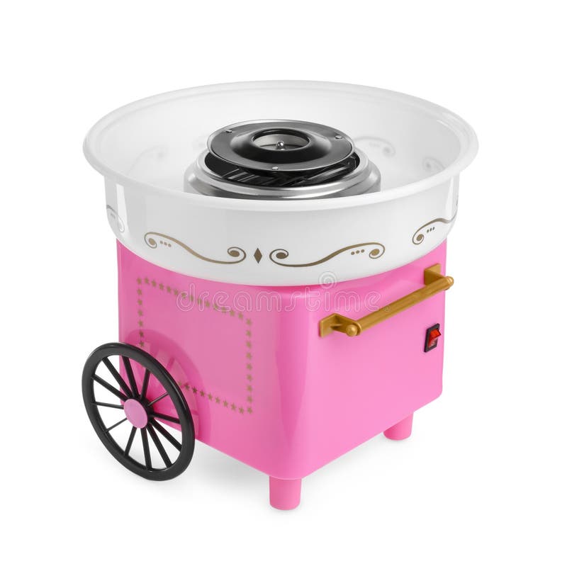 Portable Candy Cotton Machine Isolated on White Stock Photo - Image of ...